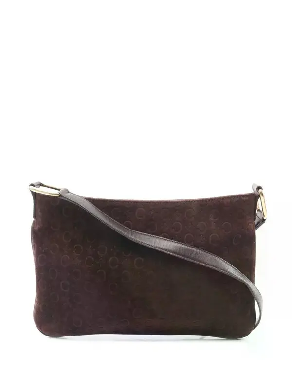 Celine 20th Century C Macadam Suede Shoulder Bag