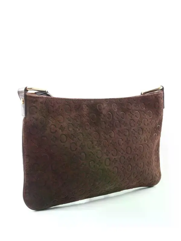 Celine 20th Century C Macadam Suede Shoulder Bag