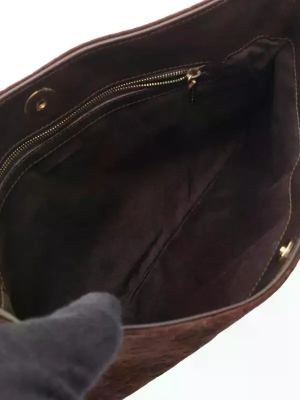Celine 20th Century C Macadam Suede Shoulder Bag