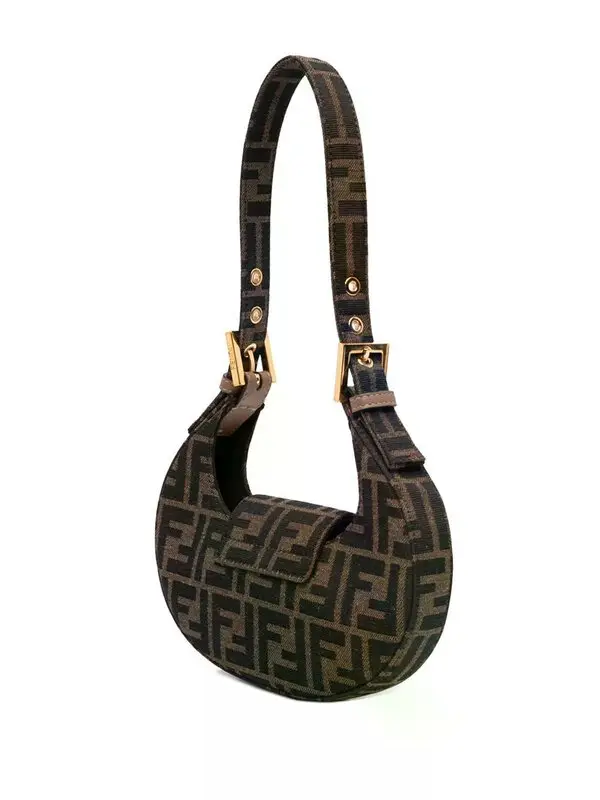Fendi Mini Zucca Canvas Cookie Hobo Bag