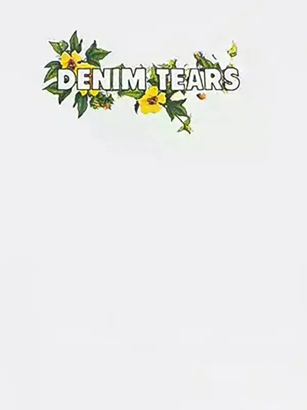 DENIM TEARS Embroidered Floral-logo T-shirt