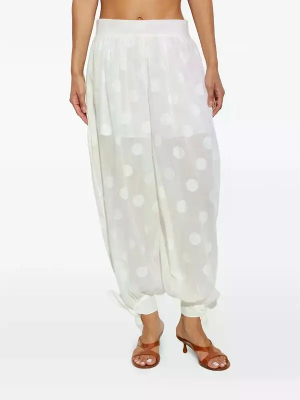 Zimmermann Polka Dot Tie-fastening Trousers - White