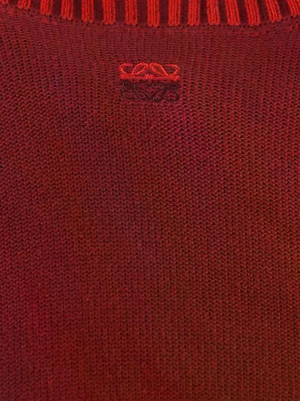 Loewe Anagram Embroidered Ribbed Trim Sweater