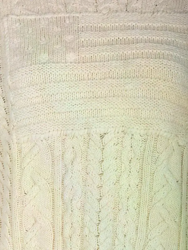 Denimist Distressed Cable-knit Sweater