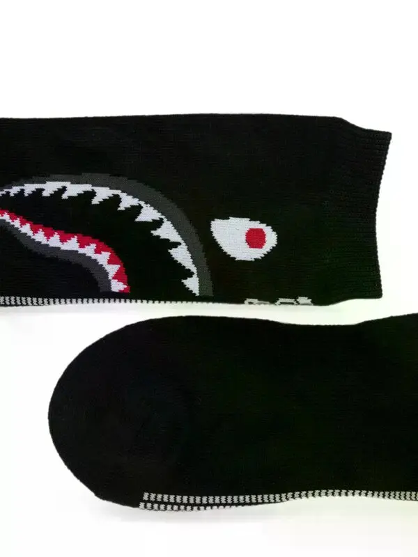 A BATHING APE Shark-jacquard Socks