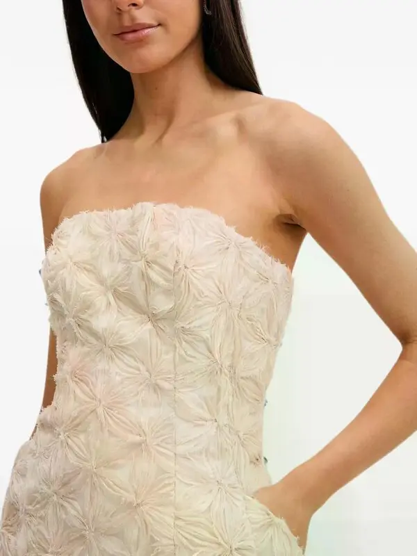 Bardot Karoline Strapless 3d-floral Mini Dress