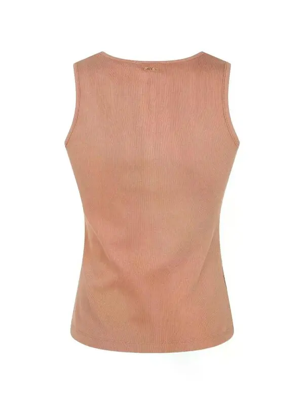 TWINSET Lace-appliqué Ribbed Top - Brown
