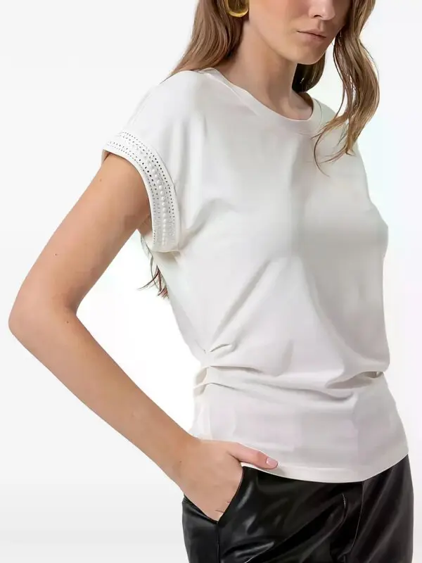 FRACOMINA Crystal-embellished Ruched T-shirt