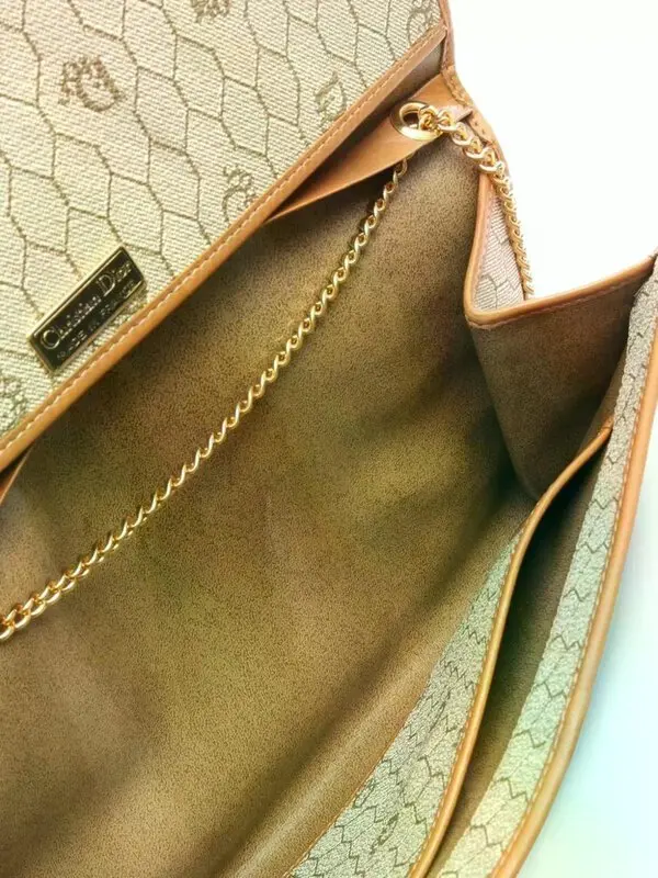 Dior Honeycomb Print Chain Shoulder Bag