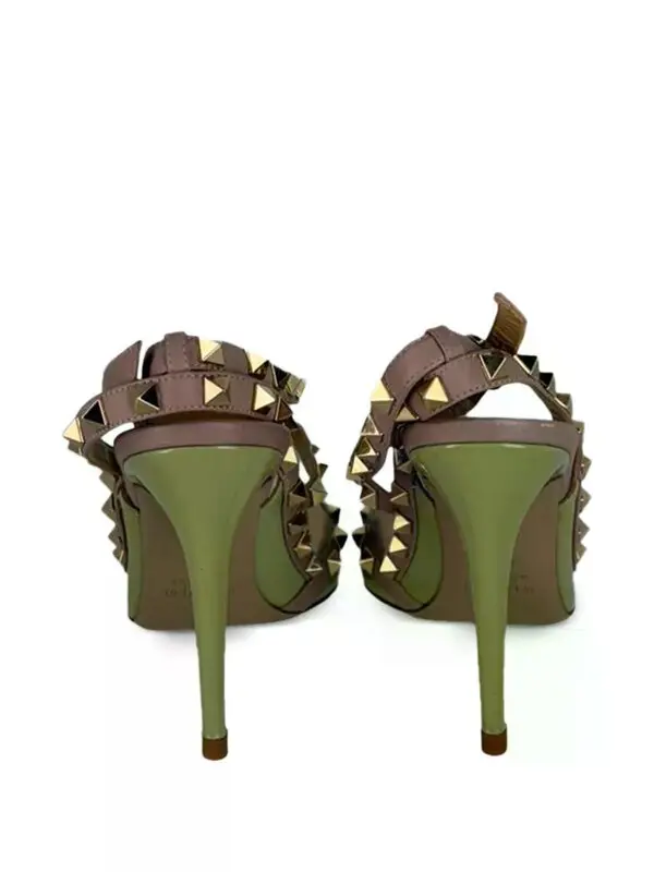 Valentino Garavani Rockstud Ankle Strap Sandals - Green