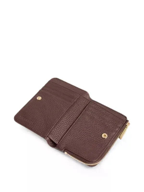 COCCINELLE Metallic Grained Leather Wallet