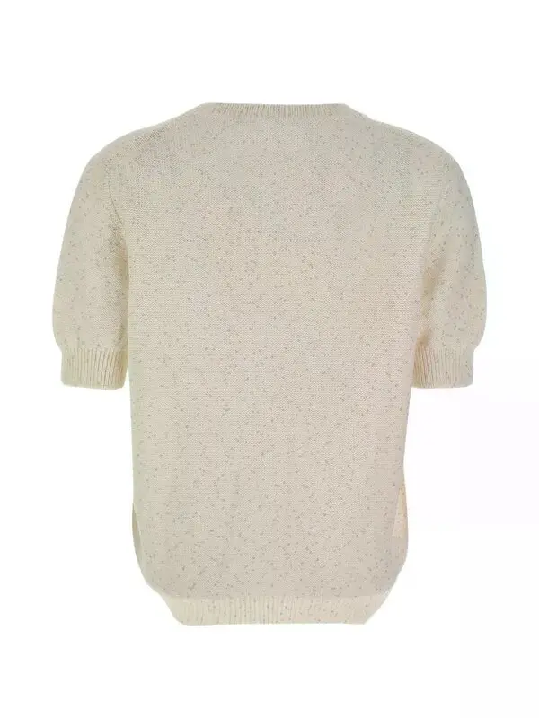 GRAN SASSO Sequin-embellished Short-sleeve Sweater