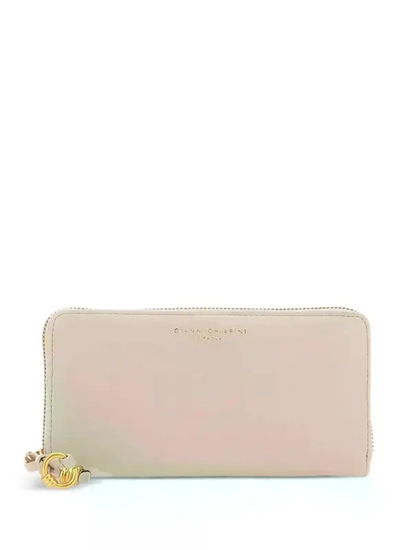 GIANNI CHIARINI Logo-print Leather Wallet - Neutrals