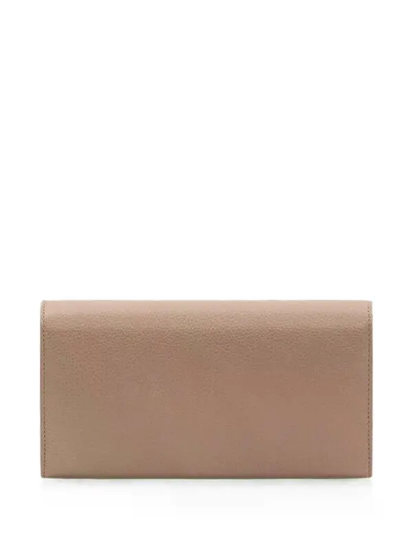 FERRAGAMO Gancini Pebbled-leather Wallet - Neutrals