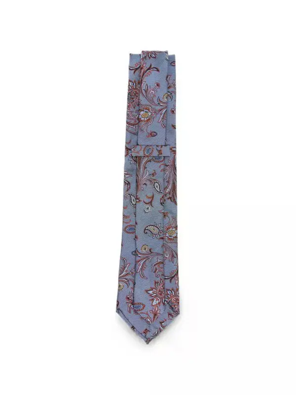 Etro Paisley Print Silk Tie