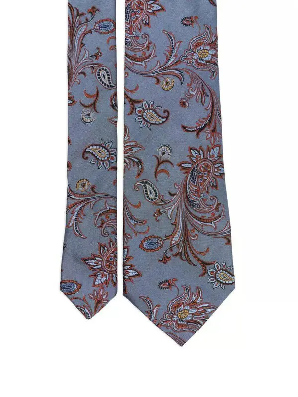 Etro Paisley Print Silk Tie