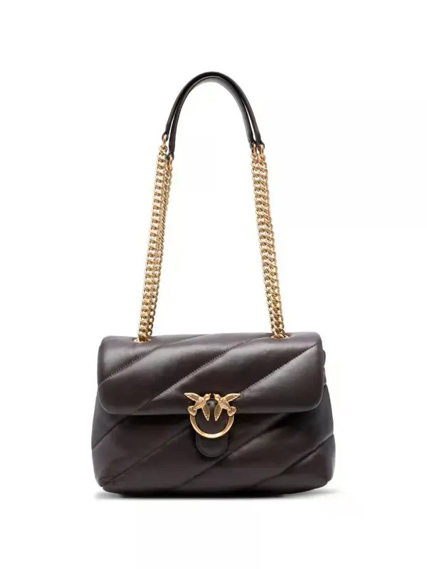Pinko Small Love Quilted Shoulder Bag - Brown