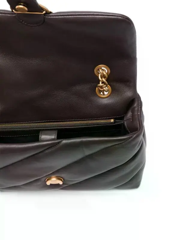 Pinko Small Love Quilted Shoulder Bag - Brown
