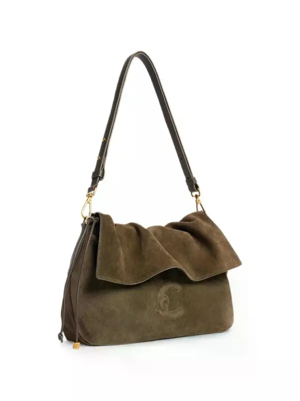 COCCINELLE Lidia Suede Foldover Shoulder Bag