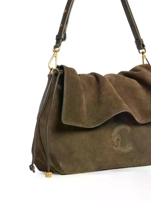 COCCINELLE Lidia Suede Foldover Shoulder Bag