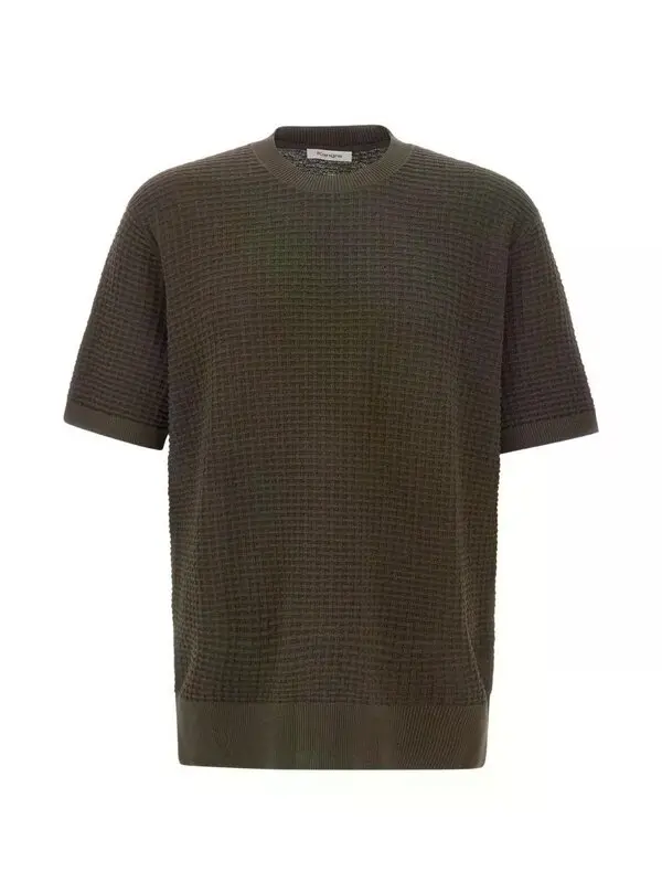 KANGRA Honeycomb-stitch Short-sleeved Top