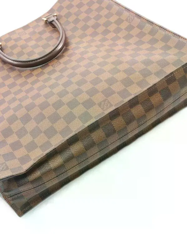 LOUIS VUITTON Damier Ebene Sac Plat Tote Bag - Brown