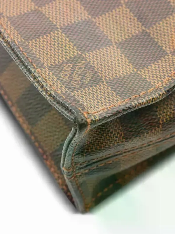 LOUIS VUITTON Damier Ebene Sac Plat Tote Bag - Brown