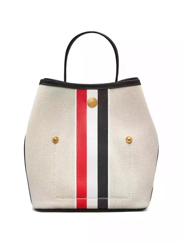 Thom Browne Rwb Stripe Bucket Tote Bag