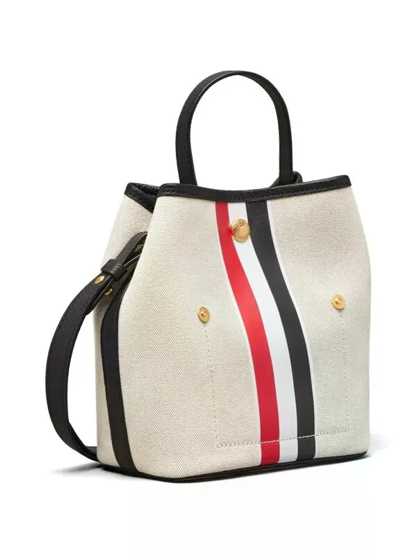 Thom Browne Rwb Stripe Bucket Tote Bag