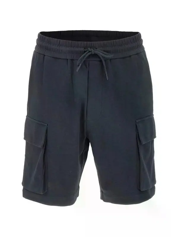DIKTAT Cargo Shorts With Drawstring Waistband - Blue