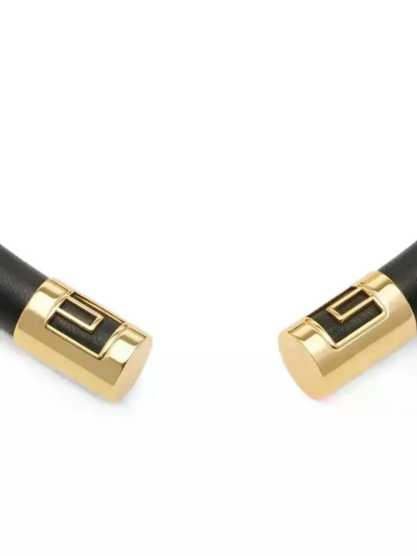Elisabetta Franchi Tubular Necklace With Logo Embellishments