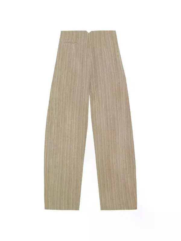 CORTANA Camila Linen Pinstriped Trousers
