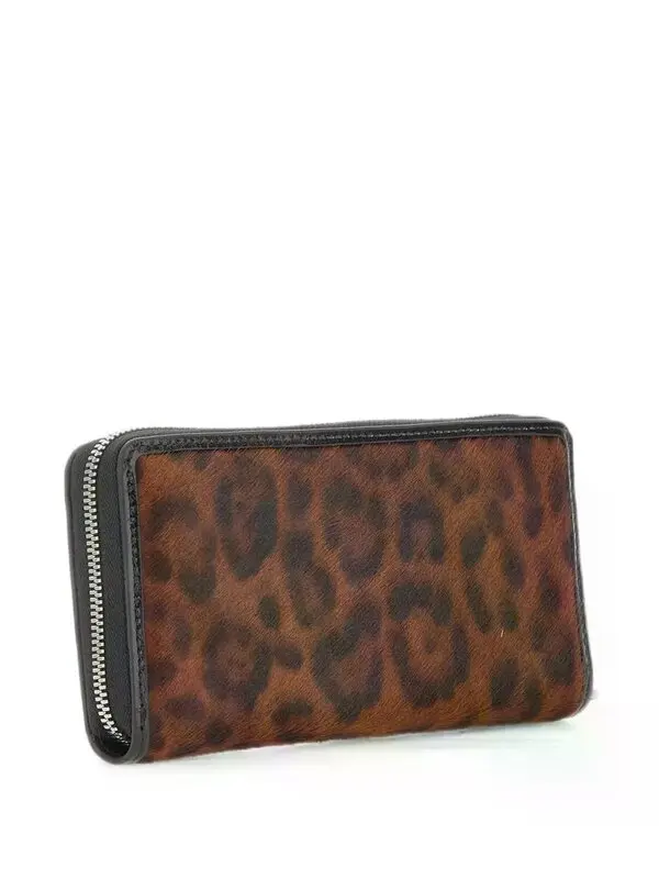 GIANNI CHIARINI Horsy Leopard-pattern Wallet - Brown