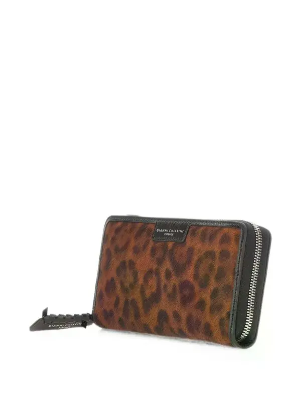 GIANNI CHIARINI Horsy Leopard-pattern Wallet