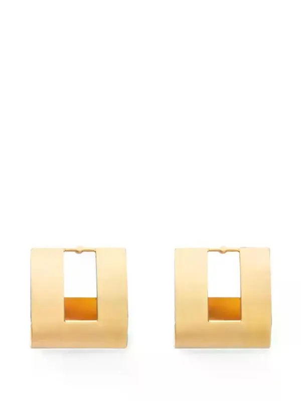 Elisabetta Franchi Curved Earrings With Logo