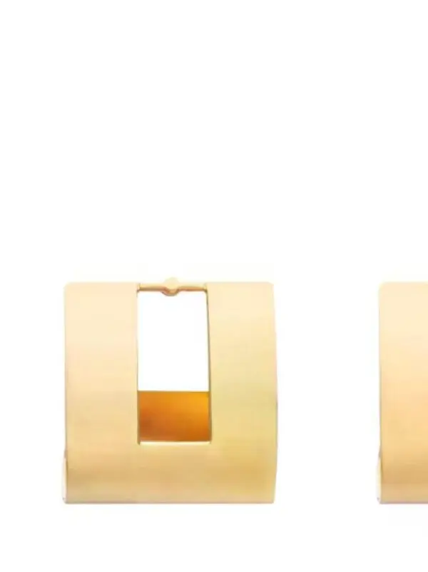 Elisabetta Franchi Curved Logo Earrings