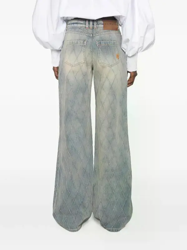 Balmain Buttoned Straight-leg Jeans