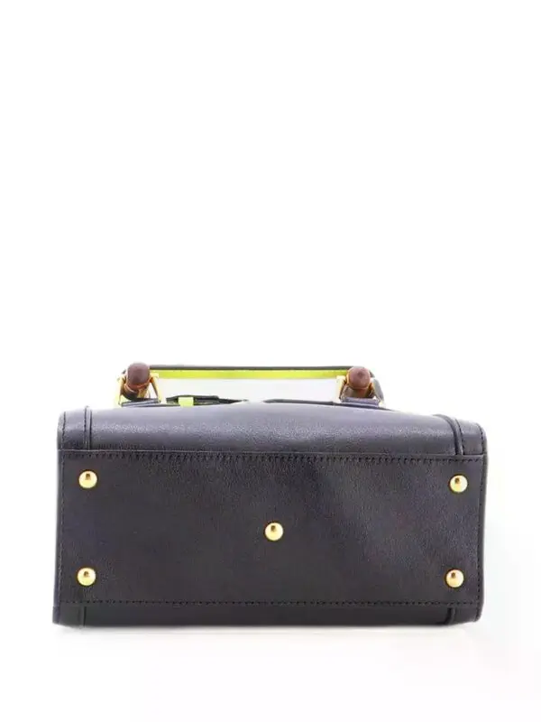 Gucci Diana Nm Bamboo Handle Tote Leather Mini Crossbody Bag - Black