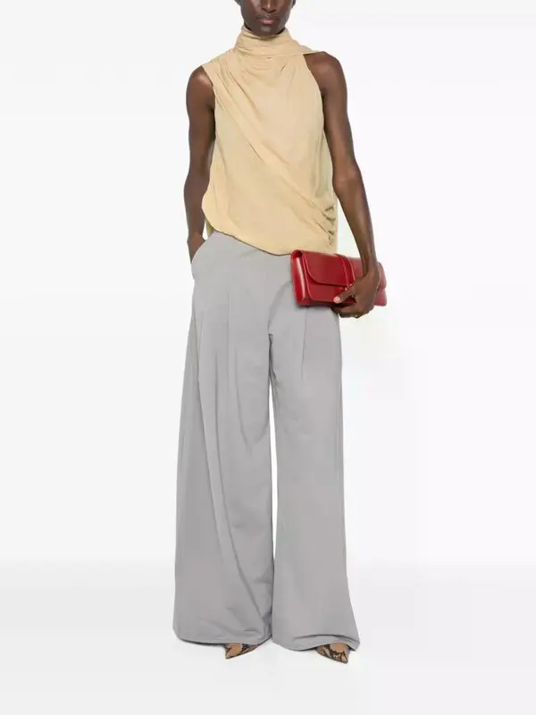Max Mara Vongola Pleated Palazzo Pants - Grey