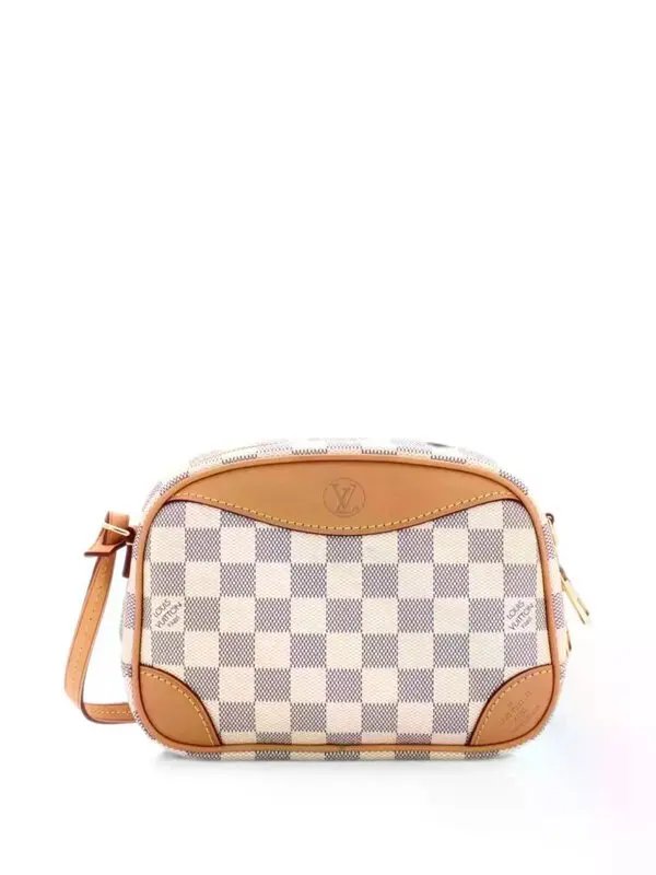 LOUIS VUITTON Deauville Handbag Damier Mini Crossbody Bag - White