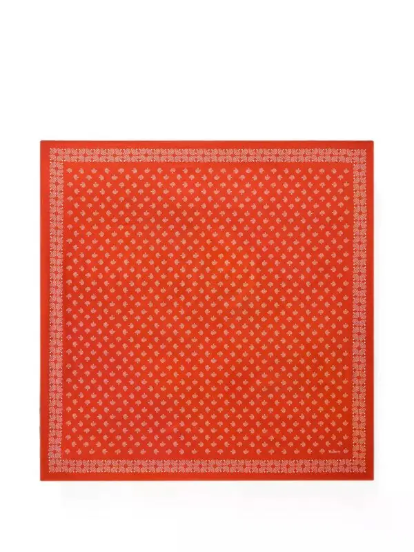 Mulberry Tree-print Cotton Scarf