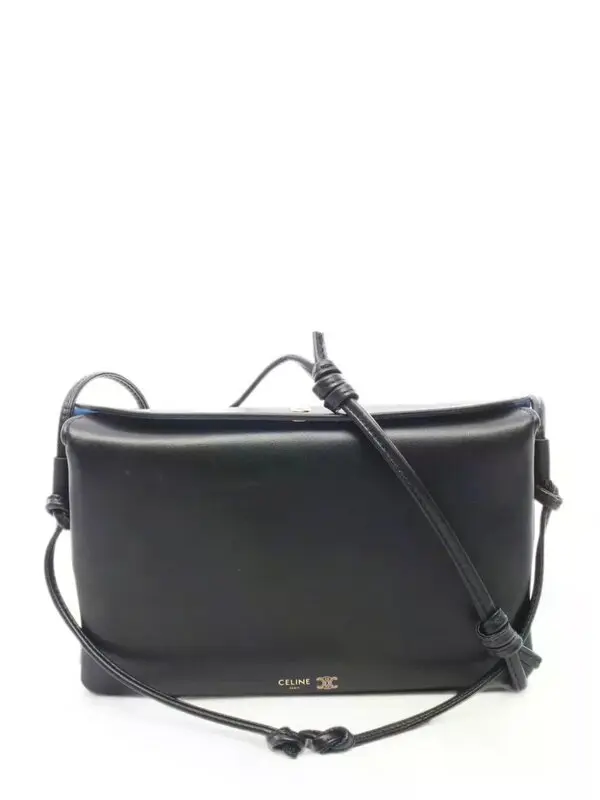 Celine Leather Shoulder Bag - Black