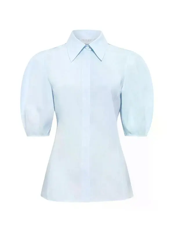 Gabriela Hearst Sansi Puff-sleeve Top - Blue