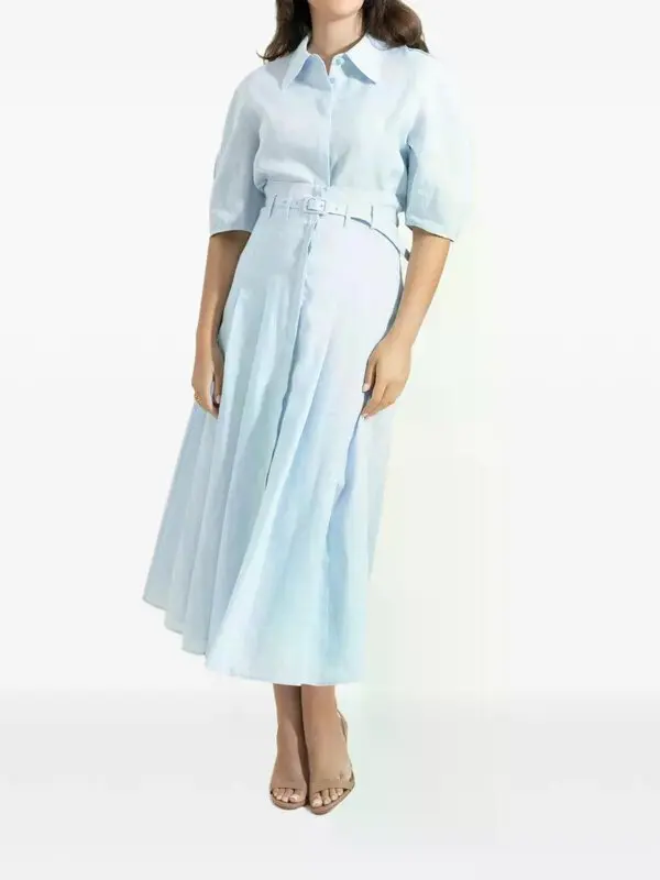 Gabriela Hearst Sansi Puff-sleeve Top - Blue