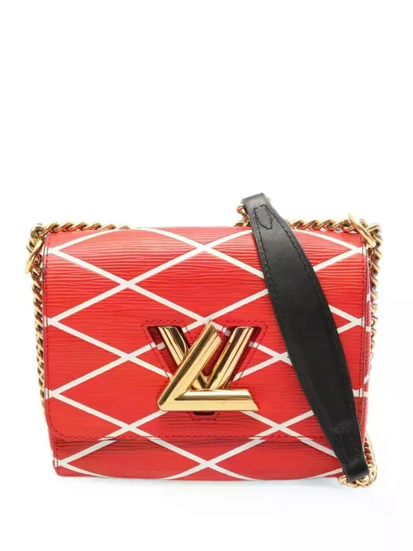 LOUIS VUITTON 2000s Twist Malletage Épi-leather Mini Shoulder Bag - Red