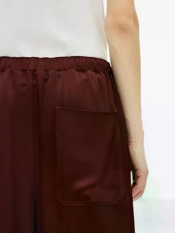 ANN DEMEULEMEESTER Satin Wide-leg Drawstring Trousers