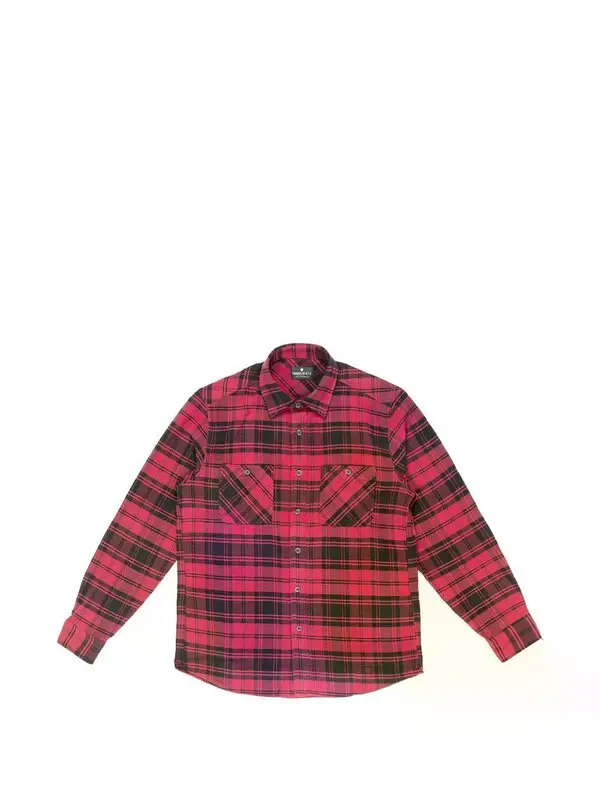 HTC LOS ANGELES Logo-print Check Shirt - Red