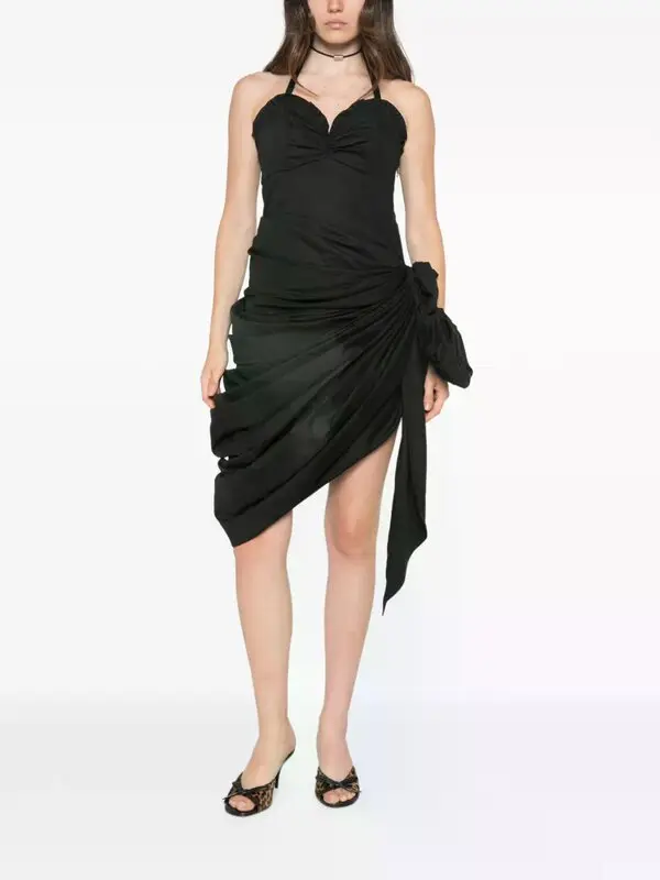 Chloé Halterneck Sleeveless Gathered Detail Asymmetric Dress