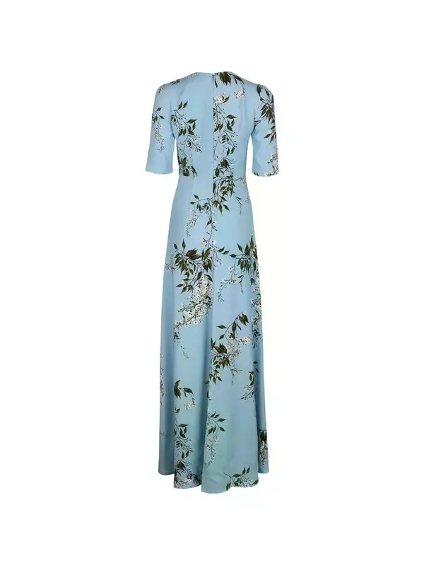 Monique Lhuillier Floral Print Maxi Dress