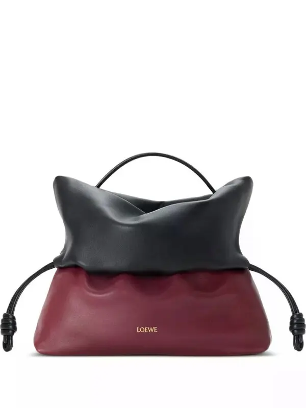 Loewe Flamenco Rolled Drawstring Tote Bag - Black